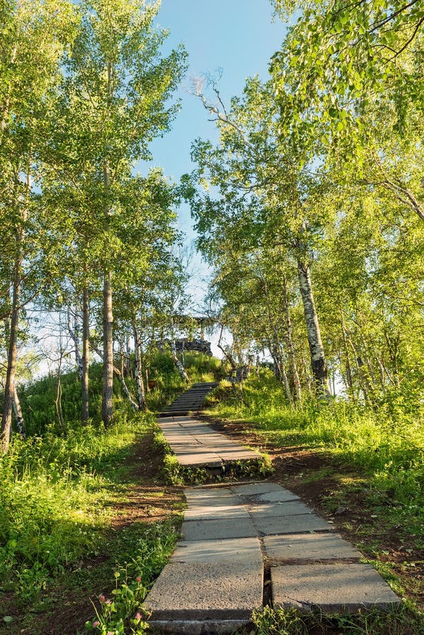 The Path To the Stone of Chersky in Listvyanka Stock Photo - Image of ...