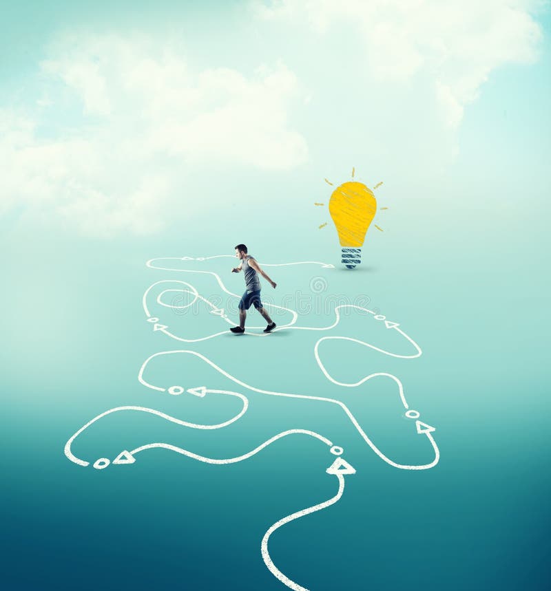 Path to success stock illustration. Illustration of happiness - 138616189