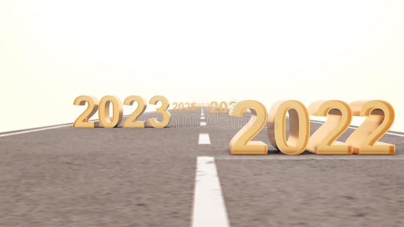 A New Path. 2022 Begins. Set Goals for this Year Stock Illustration ...
