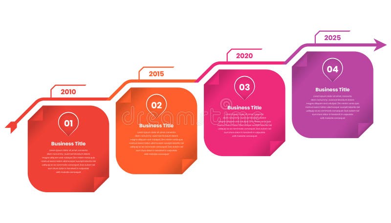 Path To Success Stair Step Infographic Timeline Template with Arrow ...