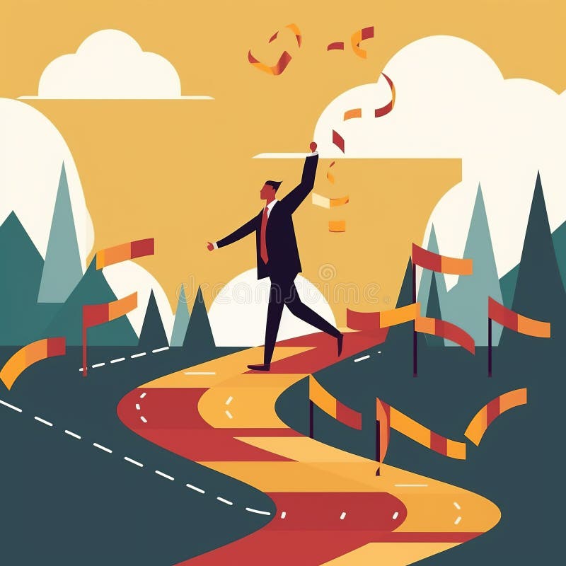 Path To Success Vector Illustration Generated by AI Stock Illustration ...