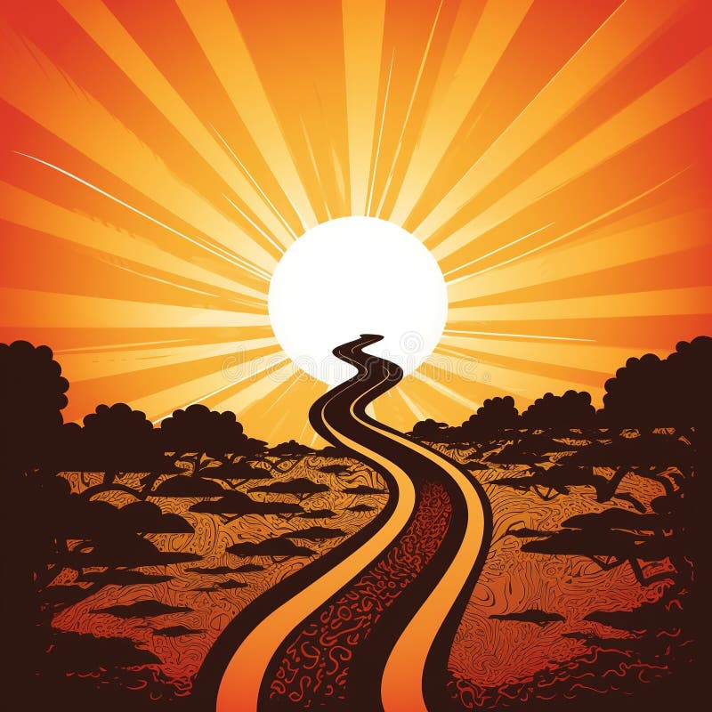Path To Success Vector Illustration Generated by AI Stock Illustration ...