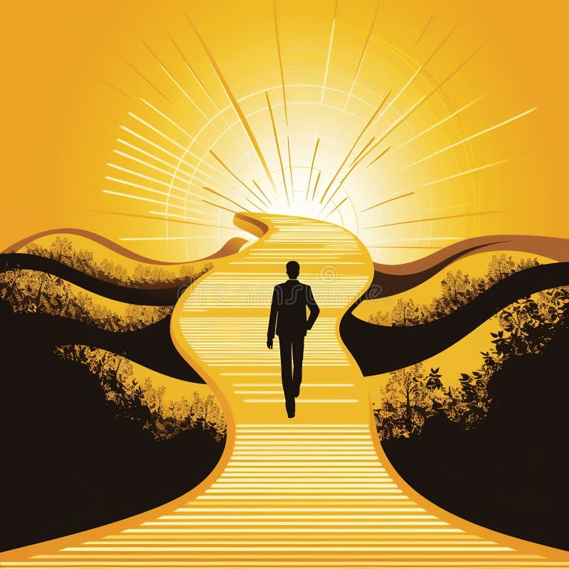 Path To Success Vector Illustration Generated by AI Stock Illustration ...
