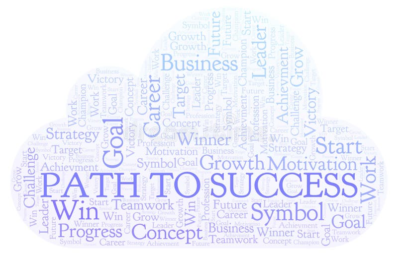 Path To Success Word Cloud. Stock Illustration - Illustration of ...