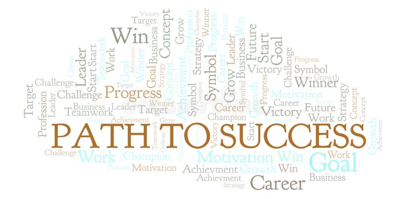 Path To Success Word Cloud. Stock Illustration - Illustration of ...