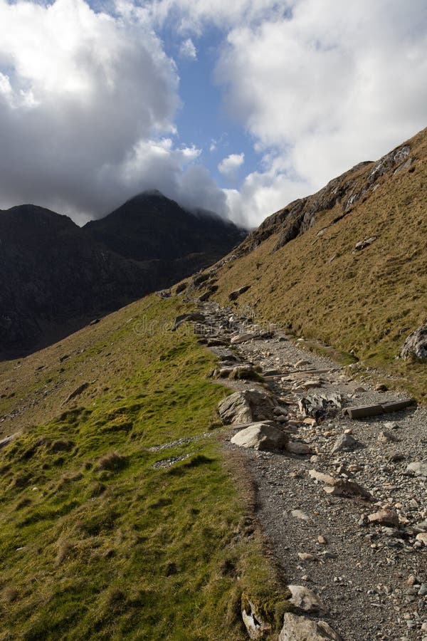 Path to the summit stock photo. Image of scene, activity - 23967324