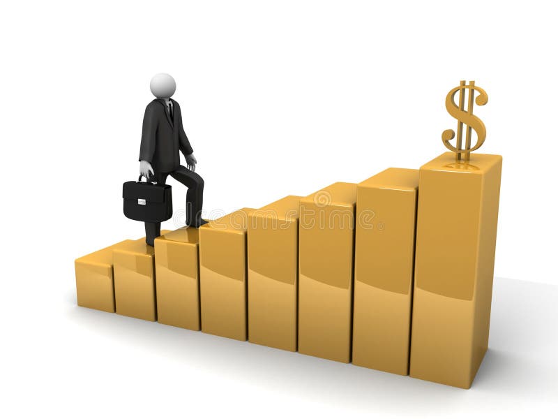 Steps to Making Money stock illustration. Illustration of income - 8119827