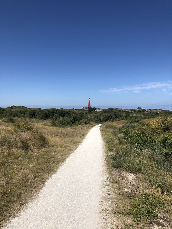 The Path To the Lighthouse by the Sea Stock Image - Image of sides ...