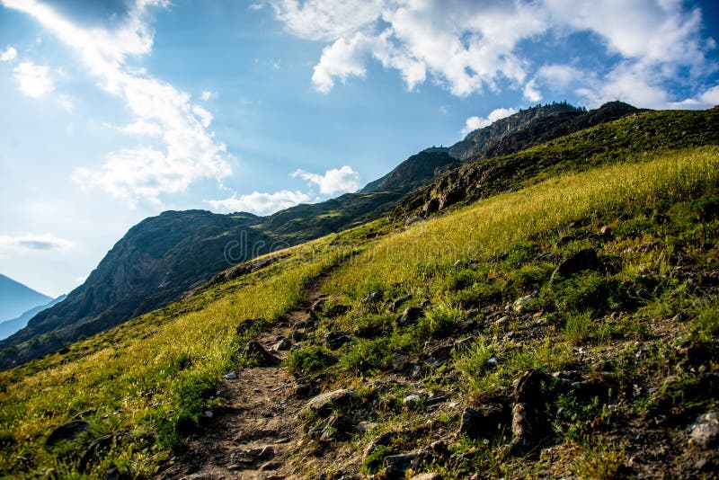 The path in the mountains stock photo. Image of mountains - 199509506