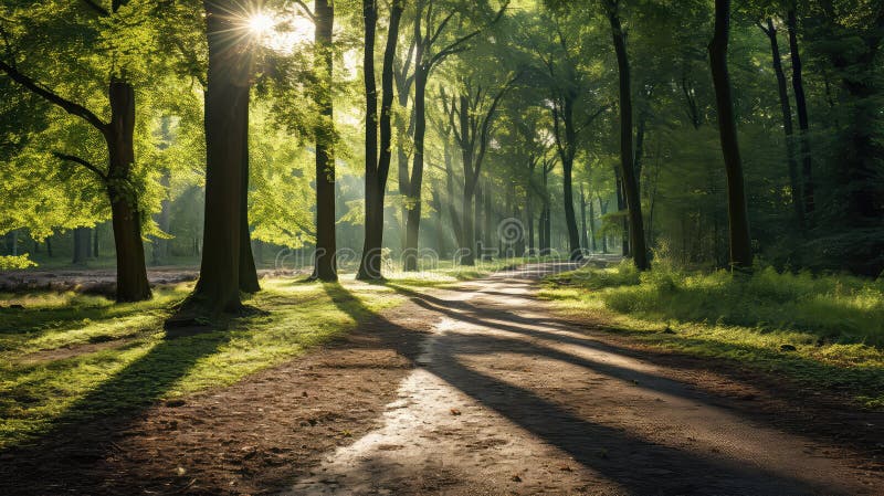 Path tree sun stock image. Image of shade, tree, beauty - 319437471