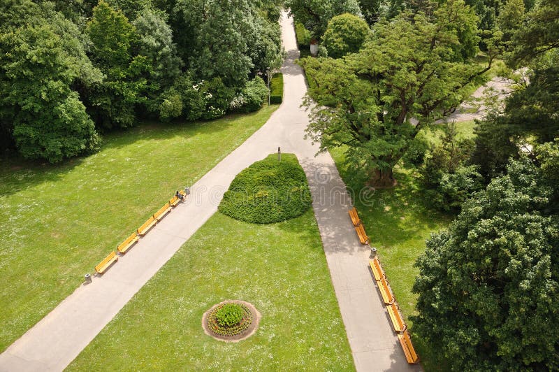 Paved pathways in park stock image. Image of public, pathway - 2733239