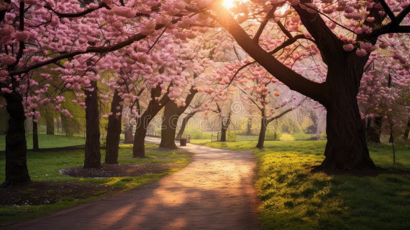 Path trees badge stock photo. Image of outdoor, leaves - 371851368