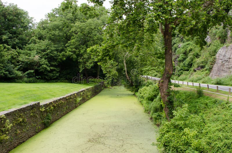 Path with Trees and a River Stock Photo - Image of river, fence: 113498578