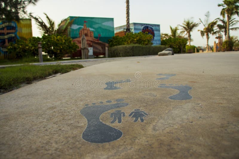 Path Walk in La Mer Beach, Dubai, UAE Stock Photo - Image of summer ...