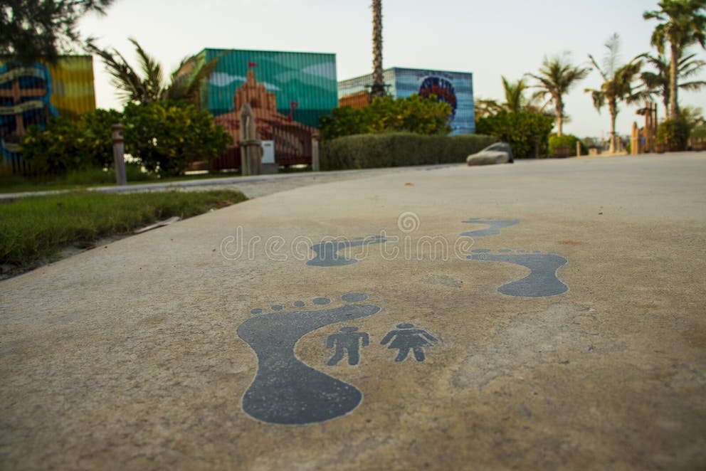 Path Walk in La Mer Beach, Dubai, UAE Stock Photo - Image of summer ...