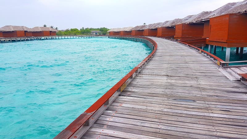 Path stock image. Image of watervillas, resort, maldives - 87961629