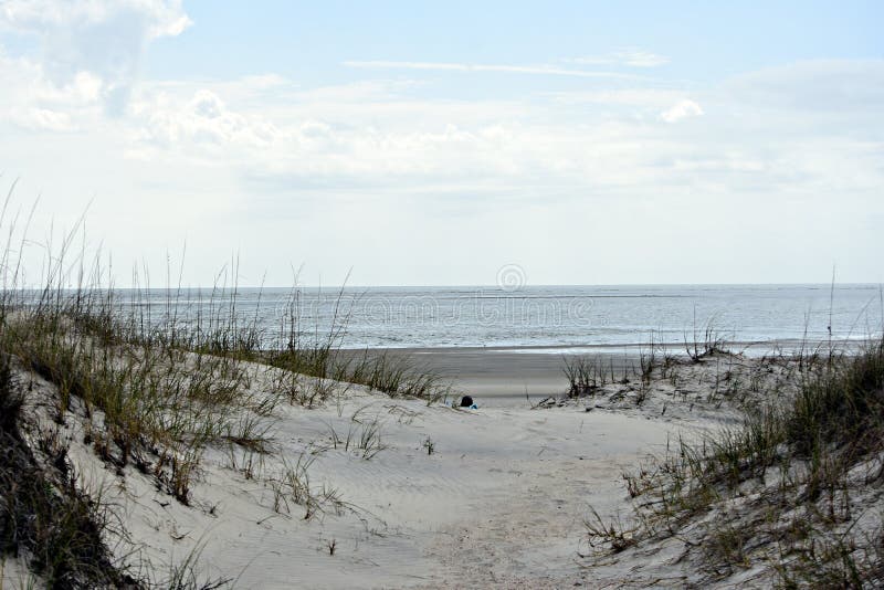 Path on the Beach To the Ocean Stock Photo - Image of sand, looking ...
