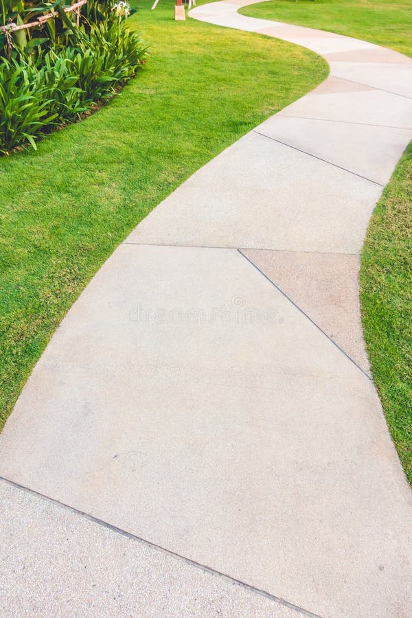 Path way in the garden stock image. Image of landscaping - 68454673