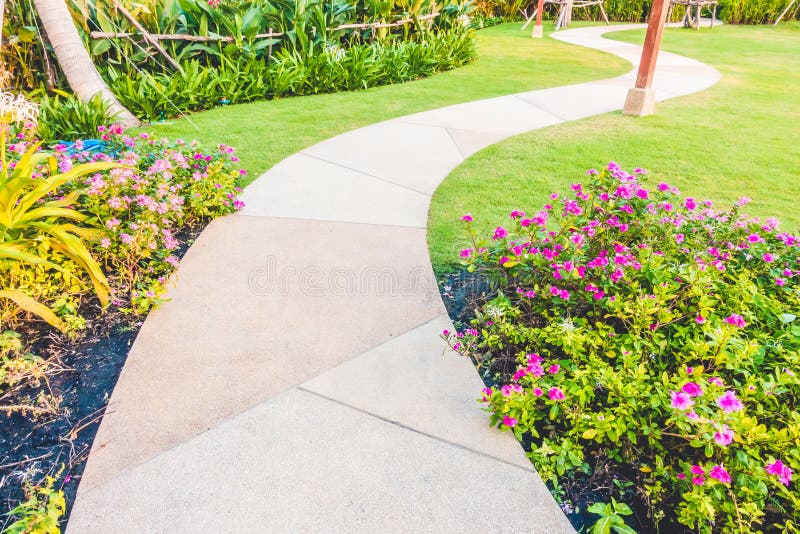 Path way in the garden stock photo. Image of spring, color - 68454676