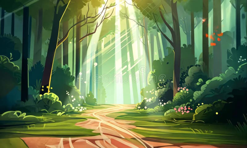 Path Way in Magical Forest in Fairy Tale Stock Footage - Video of ...
