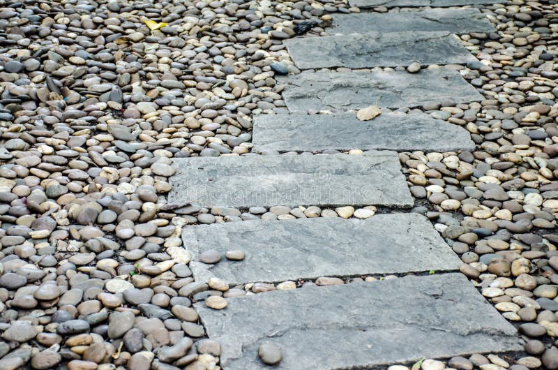 Path way on pebble stone stock image. Image of curve - 42475193