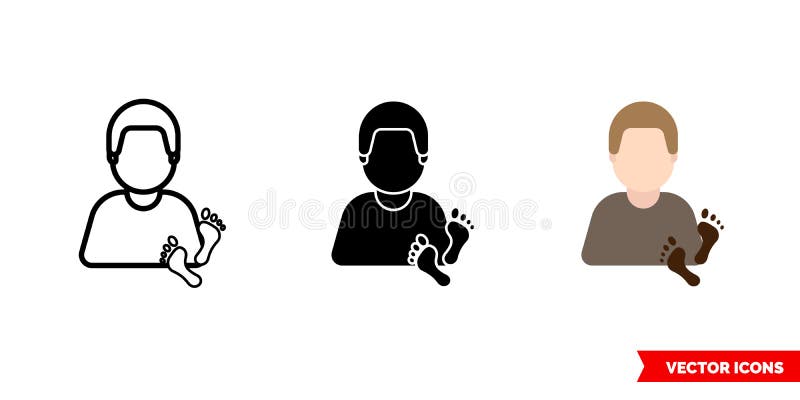 Pathfinder Icon of 3 Types Color, Black and White, Outline. Isolated ...