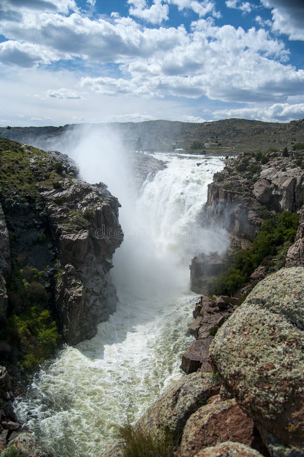 Pathfinder Reservoir Spillway Over Flowing Stock Image - Image of ...
