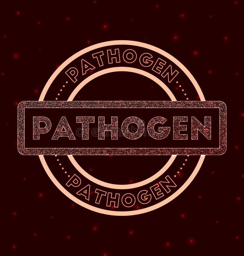 Pathogen badge. stock vector. Illustration of computing - 177680069