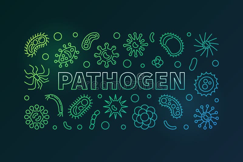 Pathogen Bright Horizontal Banner. Vector Colorful Illustration Stock ...