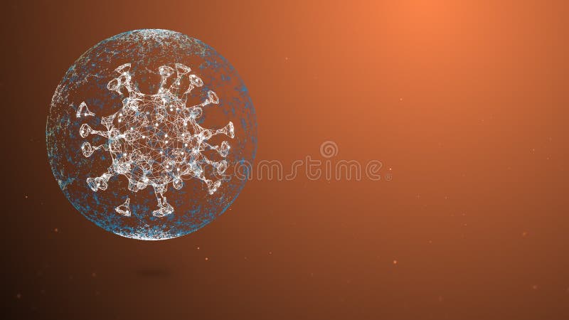 Pathogen Outbreak of Bacterium and Virus Rotating Over Brown Background ...