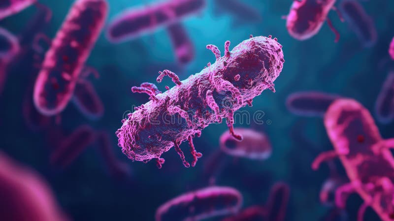 Pathogen Schematic Style Bacteria Scanning Stock Illustration ...