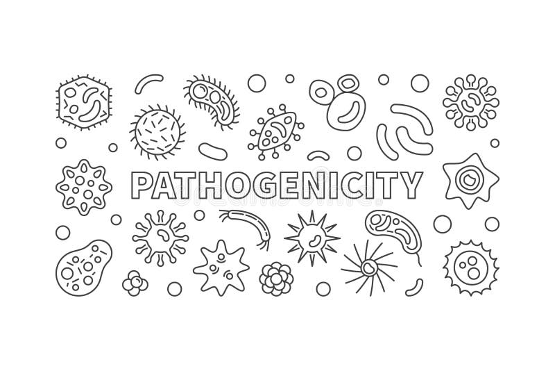 Pathogenicity Outline Banner. Vector Pathogen Illustration Stock Vector ... Pathogenicity Outline Banner. Vector Pathogen Illustration Stock Vector ...