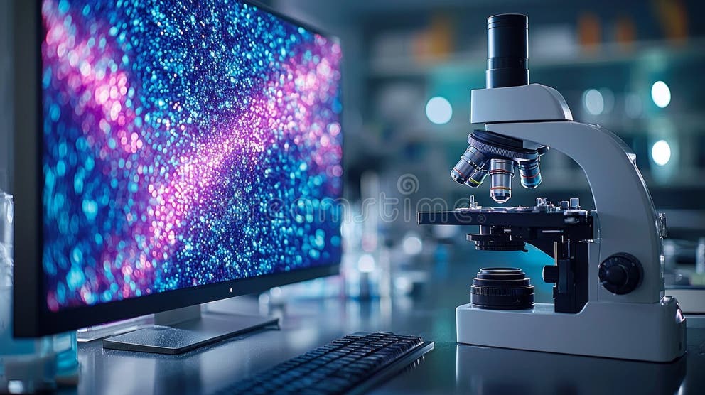 Pathology Lab Displays Detailed Tissue Samples Microscope Illuminated ...
