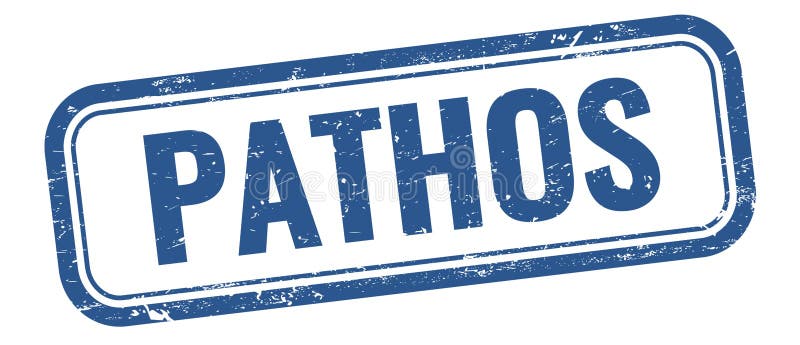 PATHOS Text on Blue Grungy Vintage Stamp Stock Illustration ...