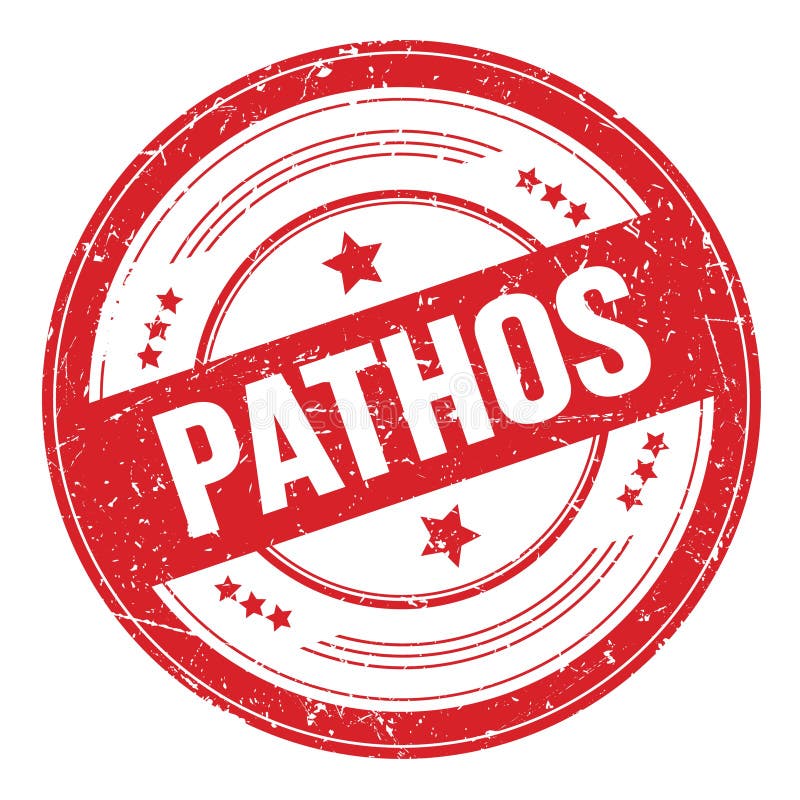 PATHOS Text on Red Round Grungy Stamp Stock Illustration - Illustration ...