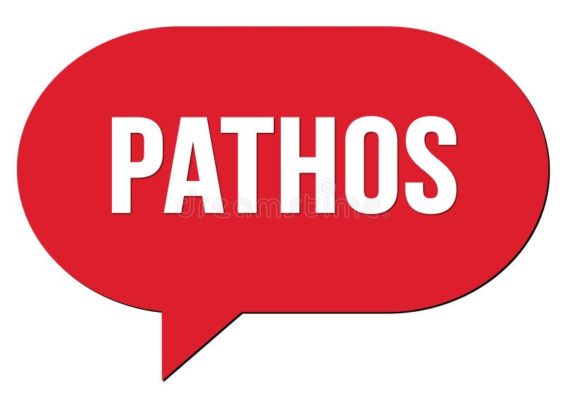 PATHOS Text Written in a Red Speech Bubble Stock Illustration ...