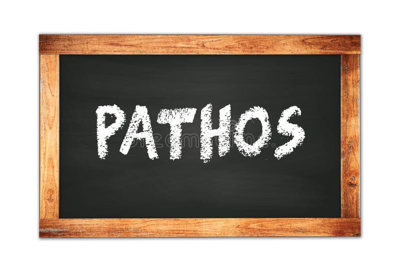 PATHOS Text Written on Wooden Frame School Blackboard Stock ...