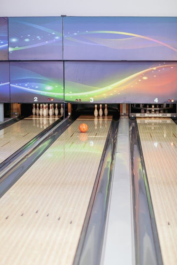 Paths with Balls and Pins for Bowling. a Fun Game for the Company Stock ...