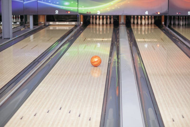 Paths with Balls and Pins for Bowling. a Fun Game for the Company Stock ...