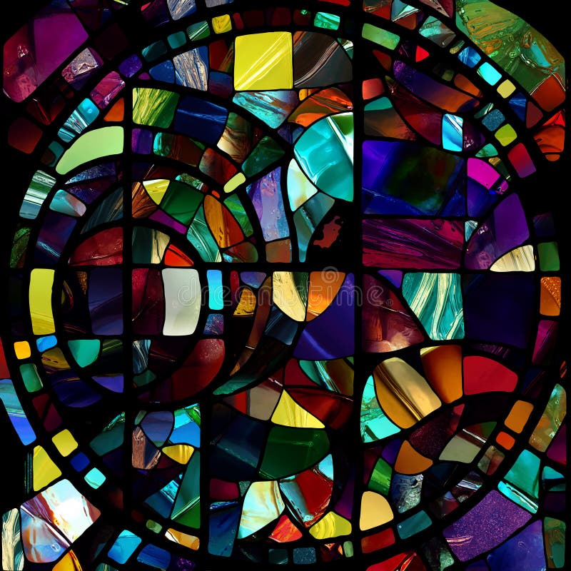 Paths of Stained Glass stock illustration. Illustration of painting ...