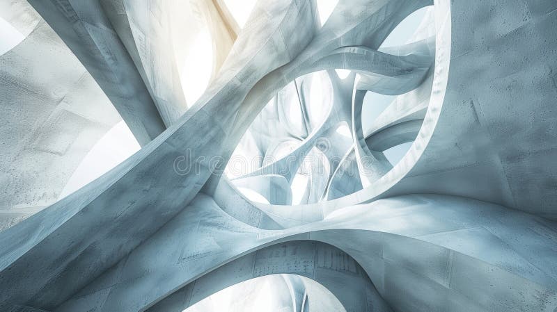 Paths of Geometric Shapes Intertwining and Overlapping Creating a ...