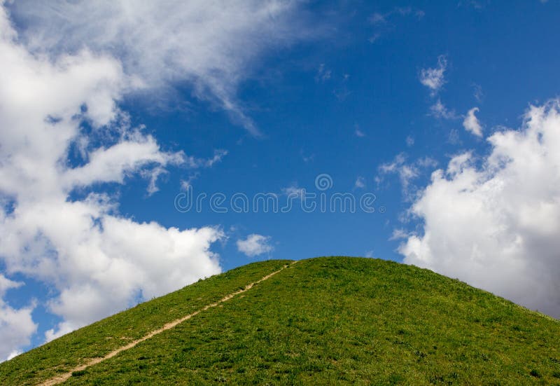 Paths and Hills Against the Blue Sky Stock Image - Image of scenics ...