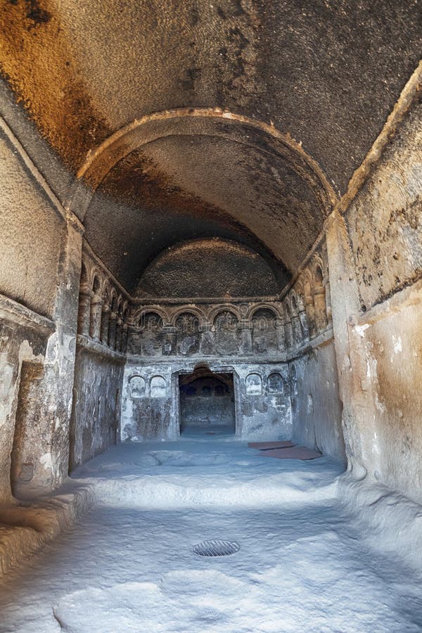 The Paths Inside Selime Cathedral. Selime Monastery in Cappadocia ...