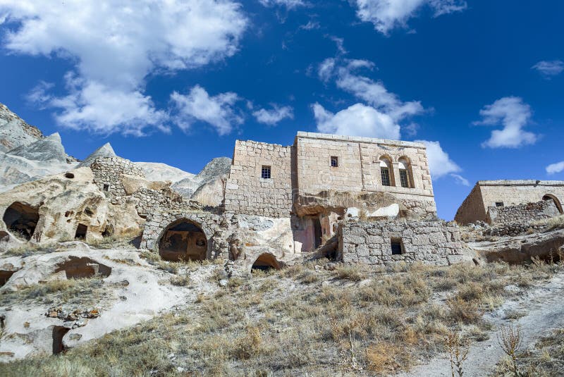 The Paths Inside Selime Cathedral. Selime Monastery in Cappadocia ...