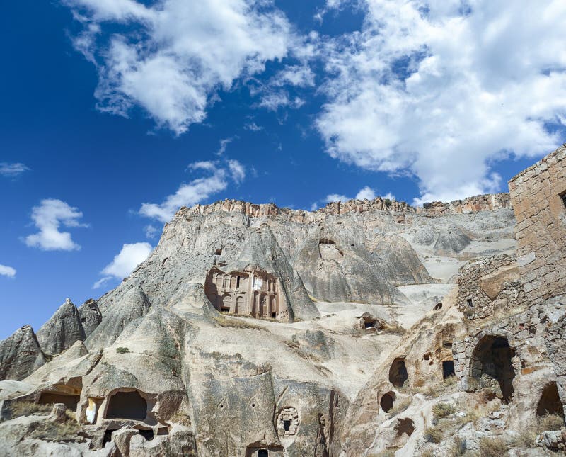 The Paths Inside Selime Cathedral. Selime Monastery in Cappadocia ...