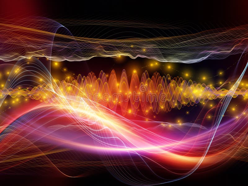 Paths of Light Wave stock illustration. Illustration of rendering ...