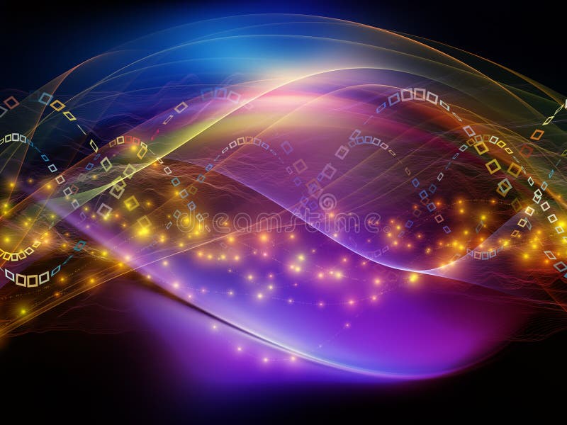 Paths of Light Wave stock illustration. Illustration of communication ...