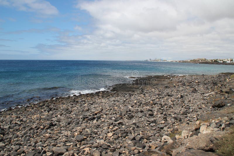 Paths stones stock image. Image of canary, road, ocean - 58646259