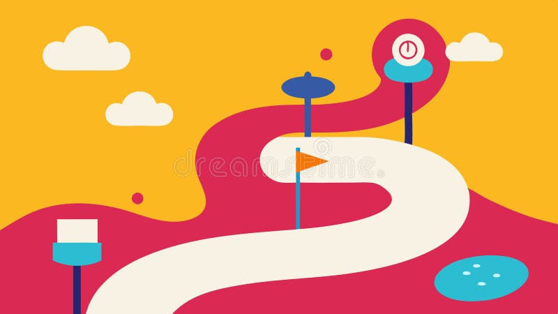 Paths of Understanding a Winding Path Lined with Signposts Representing ...