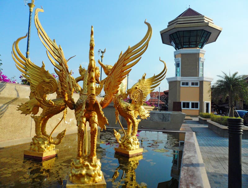 Pathum thani landmark. stock photo. Image of thai, city - 84929240